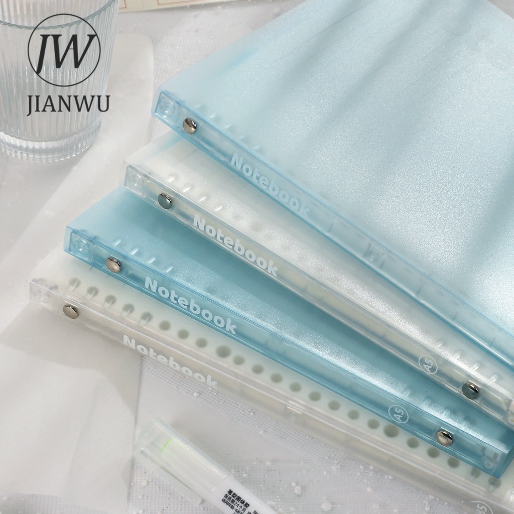 JIANWU A5 / B5 10-hole Simple Soft Cover Translucent Refill Paper Loose ...