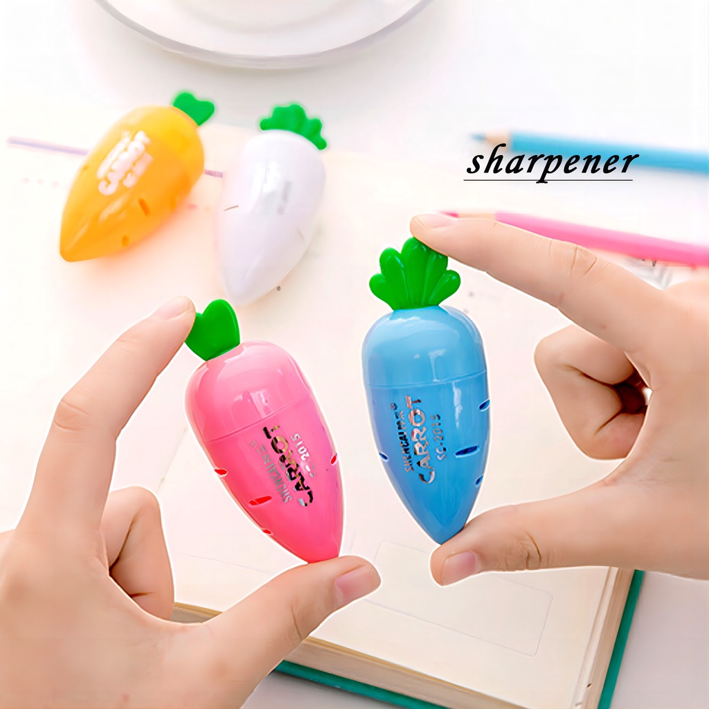 Cartoon Radish Pencil Sharpener Creative Color Pencil Sharpener Cute ...