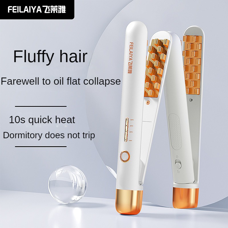 3D Electric Hair Curler Fluffy Splint Corrugated Curling Iron Ceramic ...