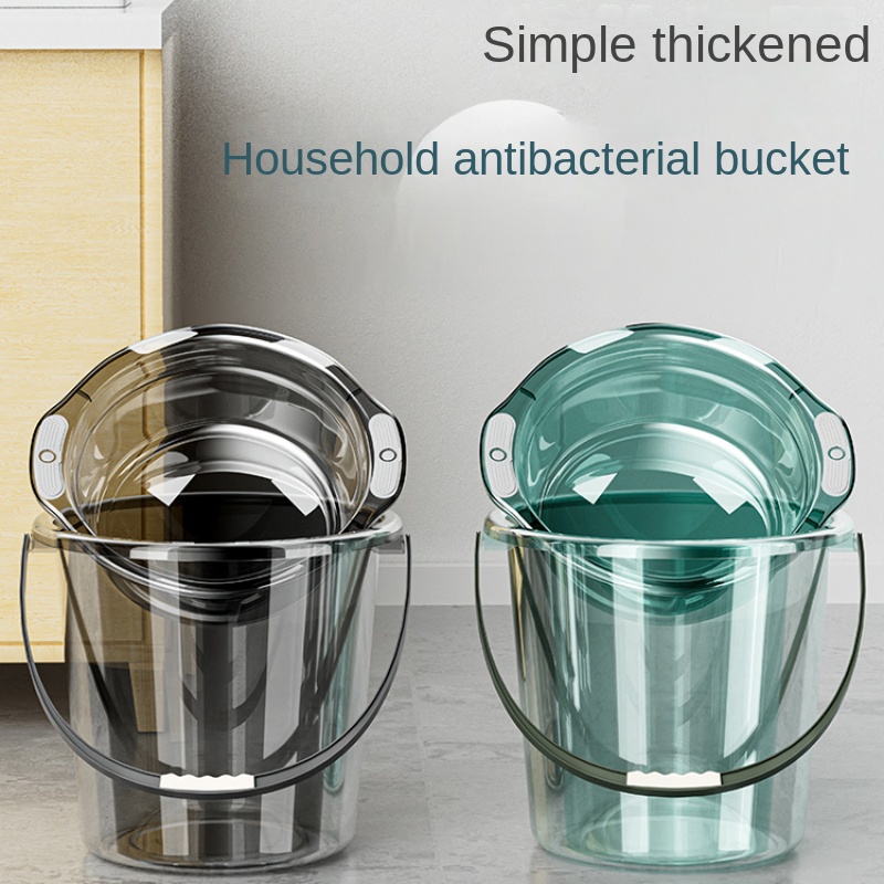 Large Transparent Water Bucket Portable Student Dormitory Thickened Water Storage Bath Pail ...