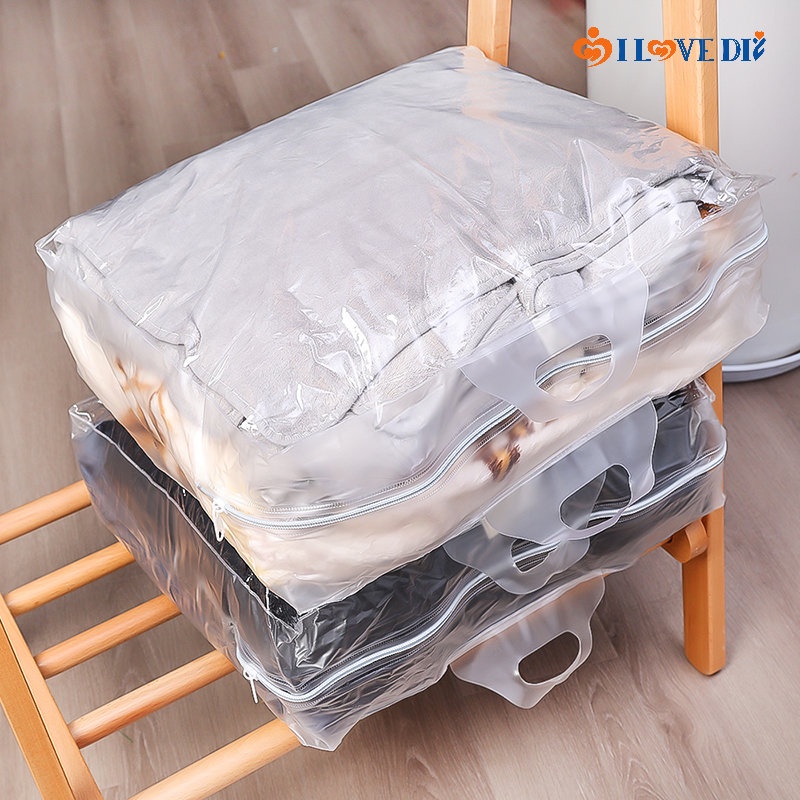 Large Capacity Transparent PVC Clothes Storage Pouch/ Portable Blanket ...