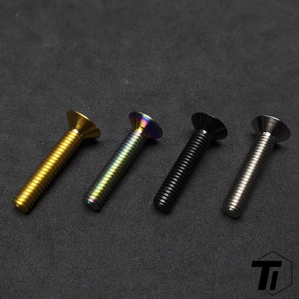 Titanium M6 Countersunk Stem Cap Bolt | Flat Head MTB Road bike Top Cap ...