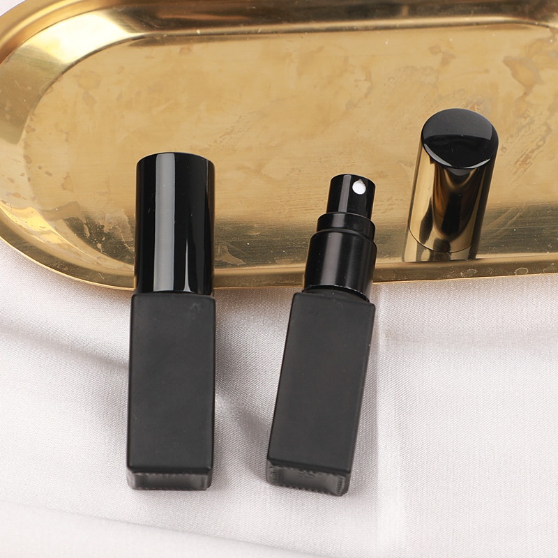 5/10ml Refillable Perfume Bottle Black Sample Spray Empty Glass Bottles ...