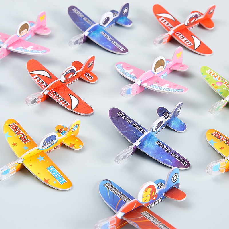 Cartoon Foam Airplane Mini Hand Throwing Airplane DIY Airplane Model ...