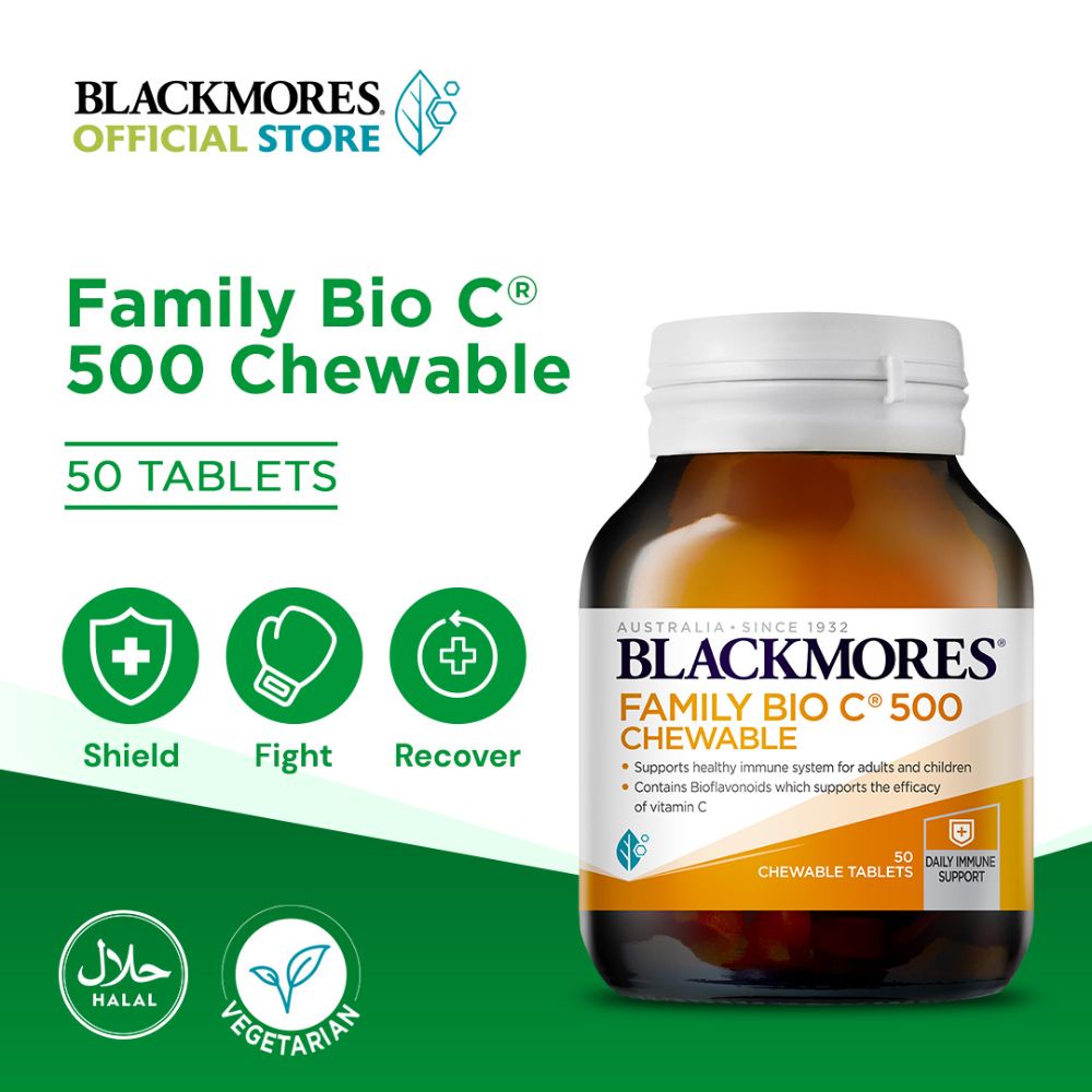 Blackmores Family Bio C 500 Chewable Vitamin C 50s - Ultimate Immunity ...