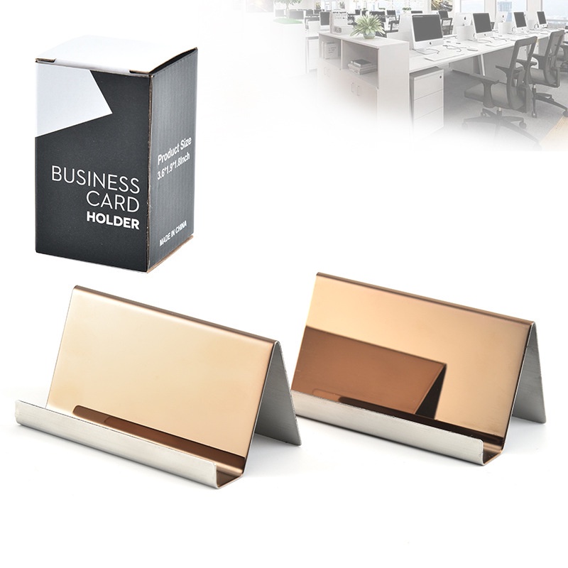 High-End Stainless Steel Business Name Card Holder Name Card Display ...