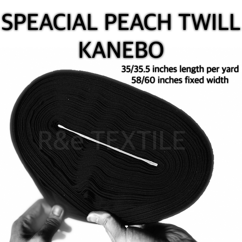 Premium Peach Twill Fabric - Kanebo Raw Tela, 35/35.5 Inches Length Per Yard, 58/60 Inch Fixed ...