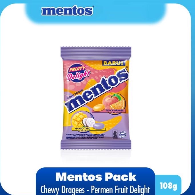 Mentos Chewy Dragees Fruity Delight Pack Mint Candy Fruit Flavor 45 ...