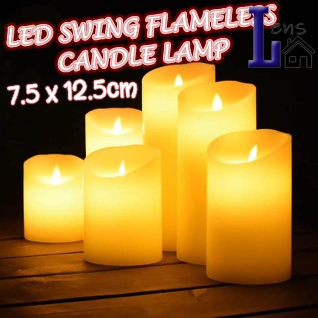 (1 PCS)Swing Flameless LED Candle Electric Lamp Flickering Tea Light ...