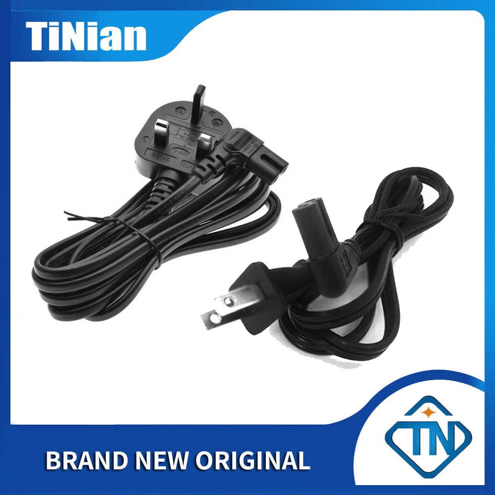 IEC 320 UK US AC Power Cord 2 3 Prong to Angled 90 Degree IEC C7 Figure ...