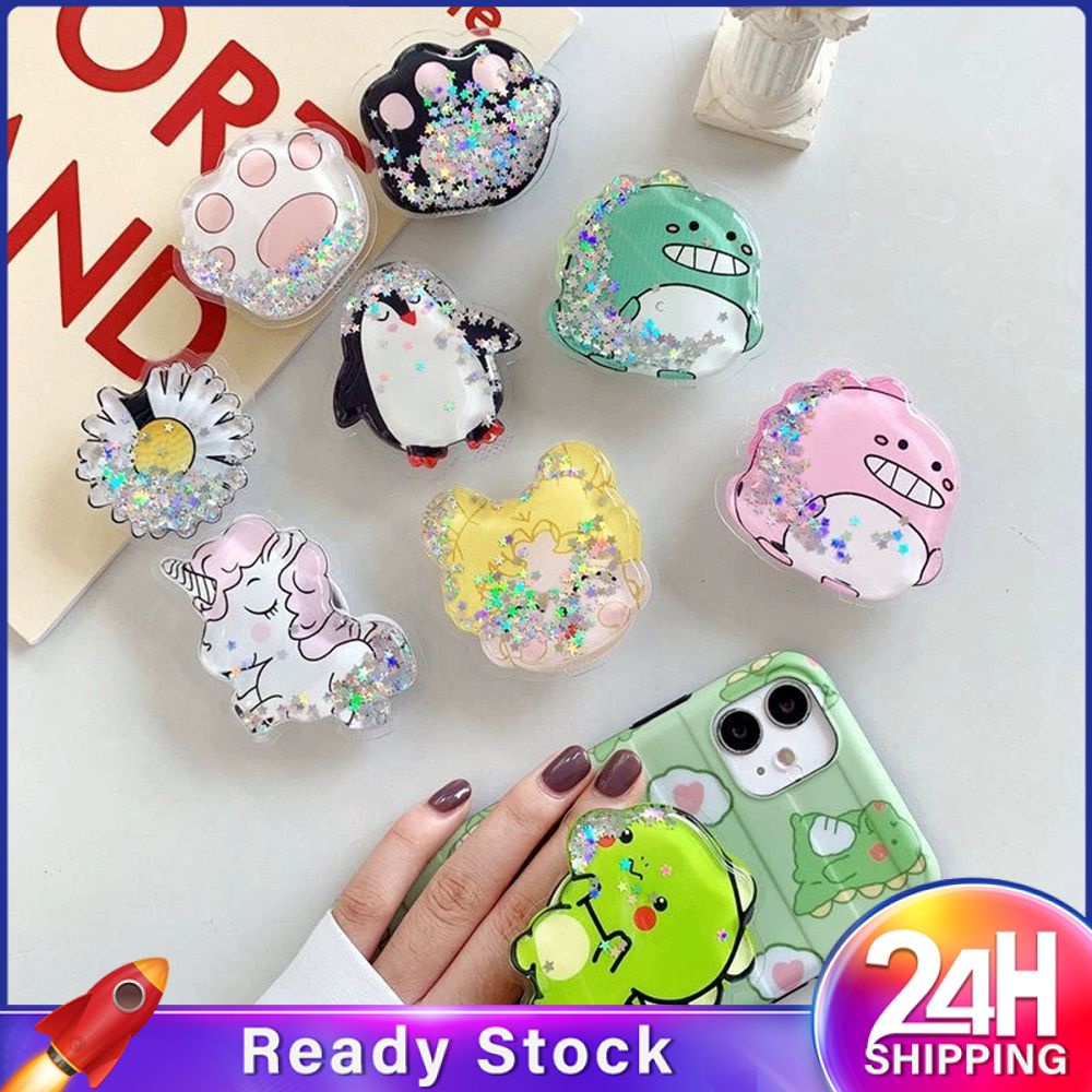 Emerit Mobile Phone Stand Expanding Stand Cute Cartoon Pattern Liquid ...