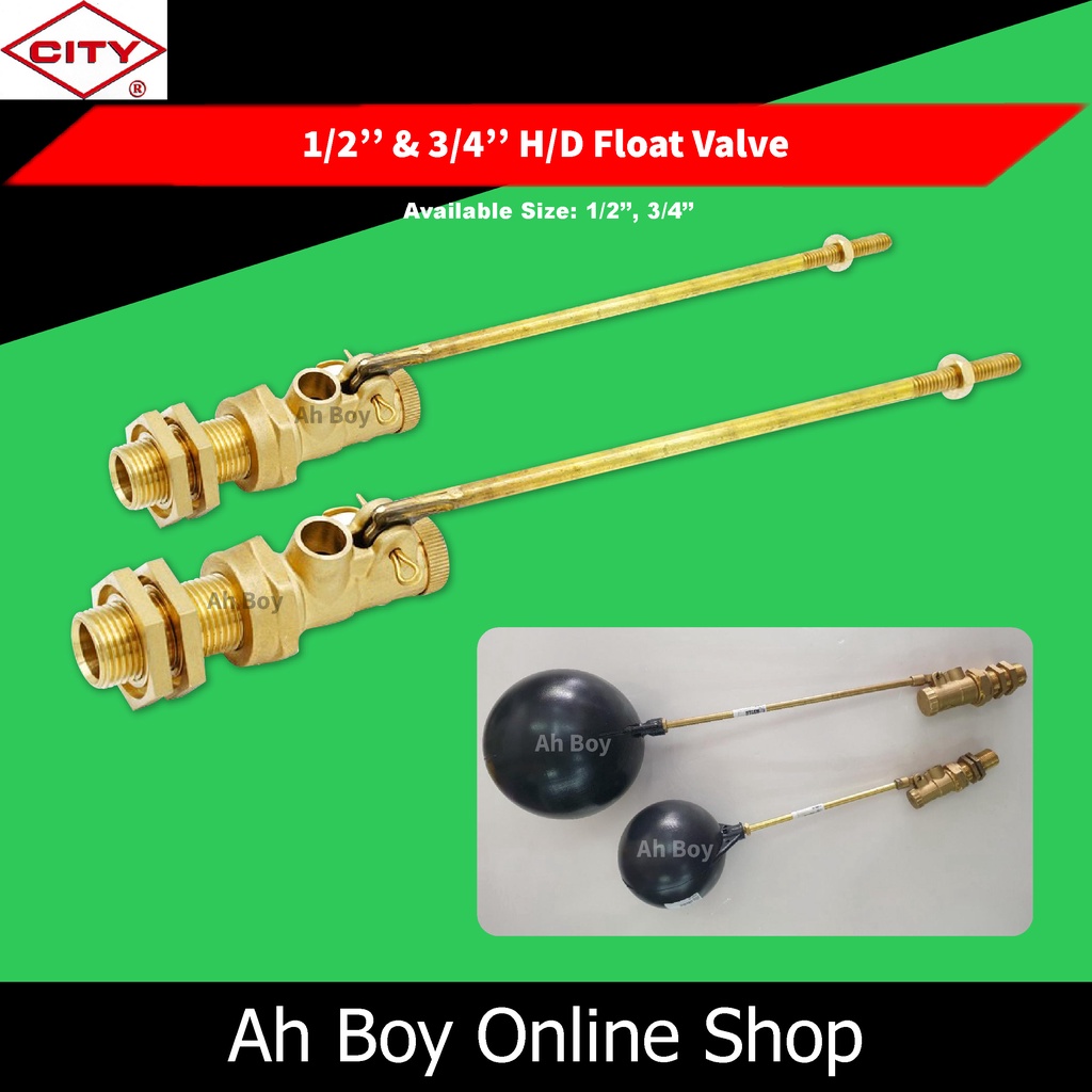 CITY 1/2'' & 3/4'' Heavy Duty Brass Float Valve For Toilet Cistern ...