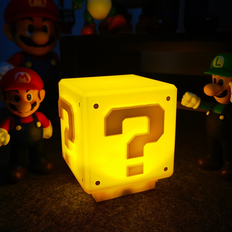 Super Mario Bros Musical LED Question Mark Night Light Children Night ...