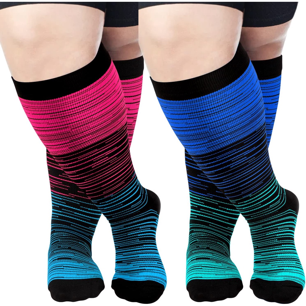Running Compression Socks Knee High Women Men Sports Socks for Marathon ...
