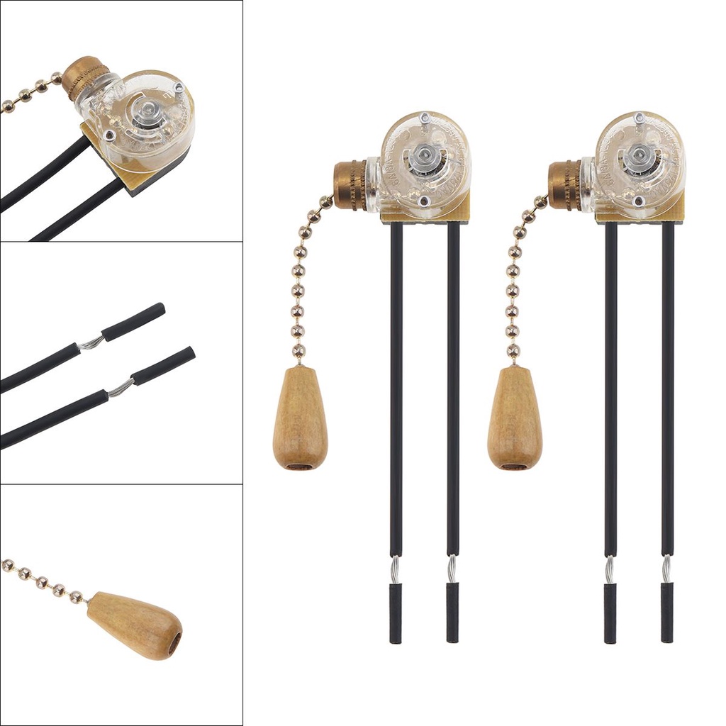 2pcs Pull Chain Switch Ceiling Fan Switch Lamp Hanging Chain Switch ...