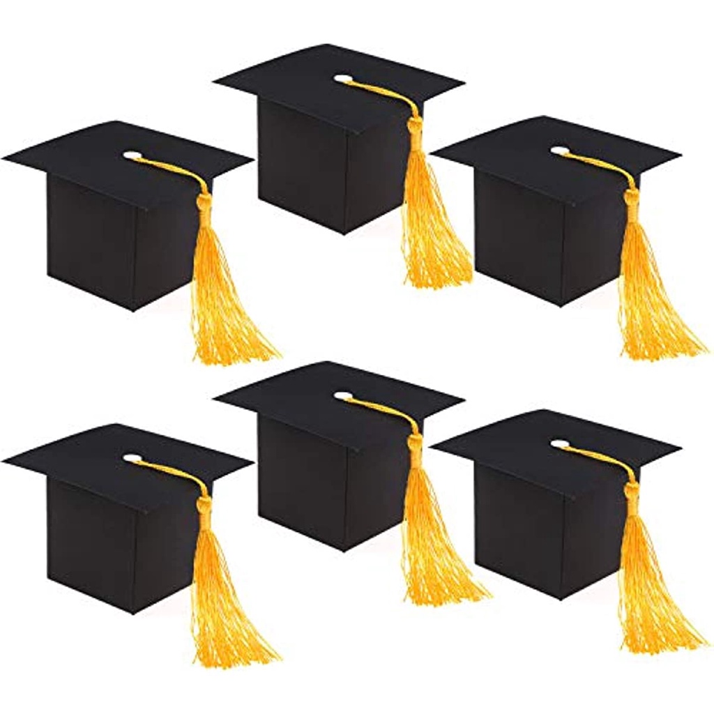 10PCS Graduation Candy Box DIY Grad Cap Box for Graduation Gift ...