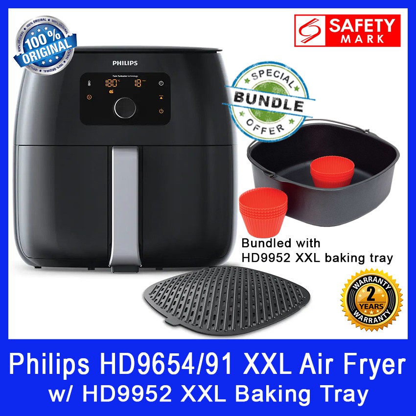 Philips HD9654 XXL Air Fryer. Includes FOC Grill Pan & HD9952XXL Baking ...