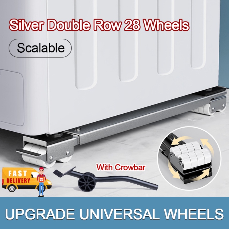[SG LOCAL] Washing Machine Fridge Base Stand 360 Degree Universal Wheel ...