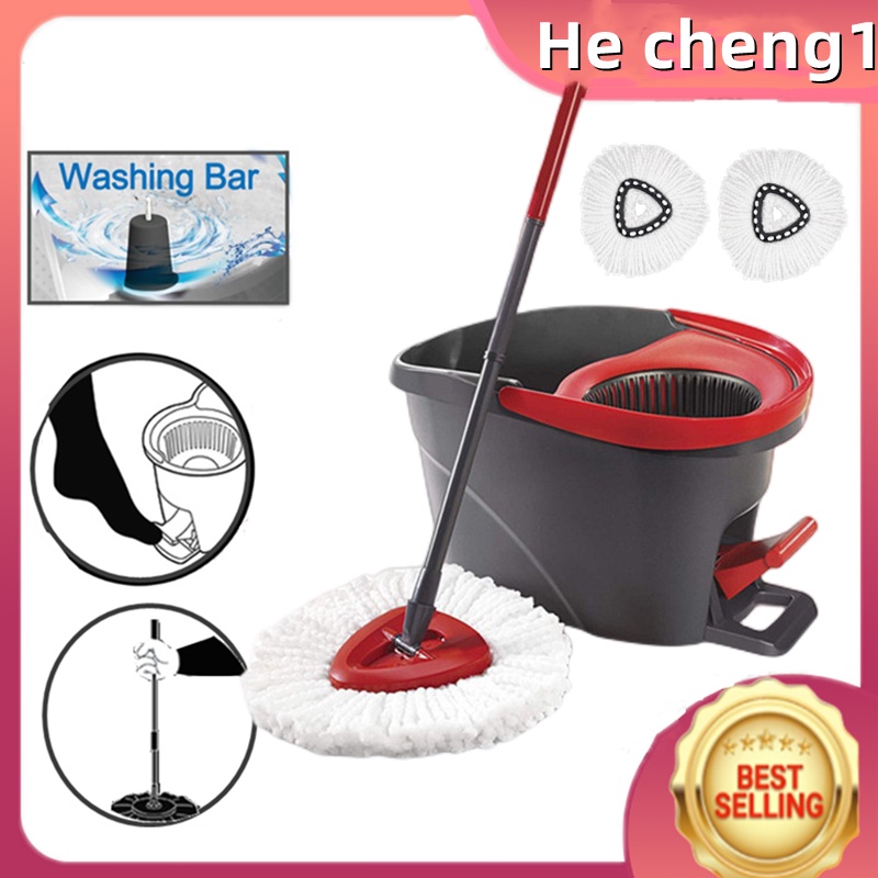 Spin Mop / Easy Wring Mop Set / Mop Bucket / Pail / Floor Wiper ...