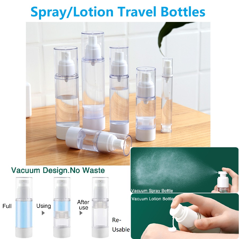 Vacuum Bottle 5ml~100ml Perfume Atomizer Clear Refillable Portable ...