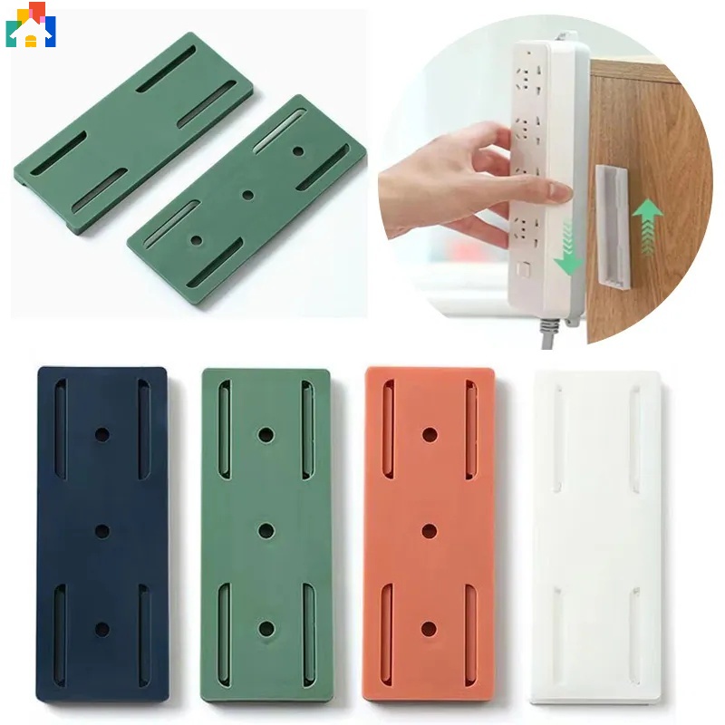 Removable Self-Adhesive Power Socket Strip Fixator Wall Mounted Self ...
