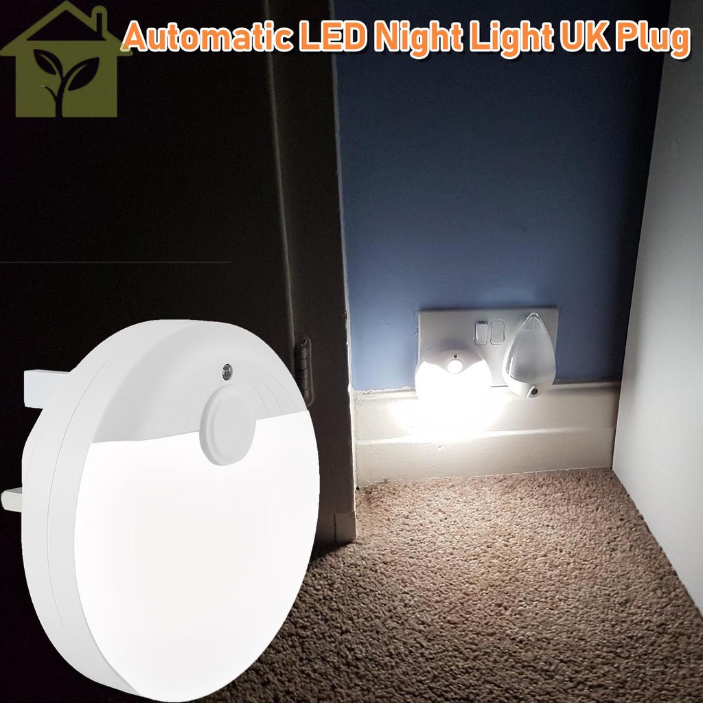 LED Night Light w/ Light and Motion Sensor Plug-in Wall Light Warm ...