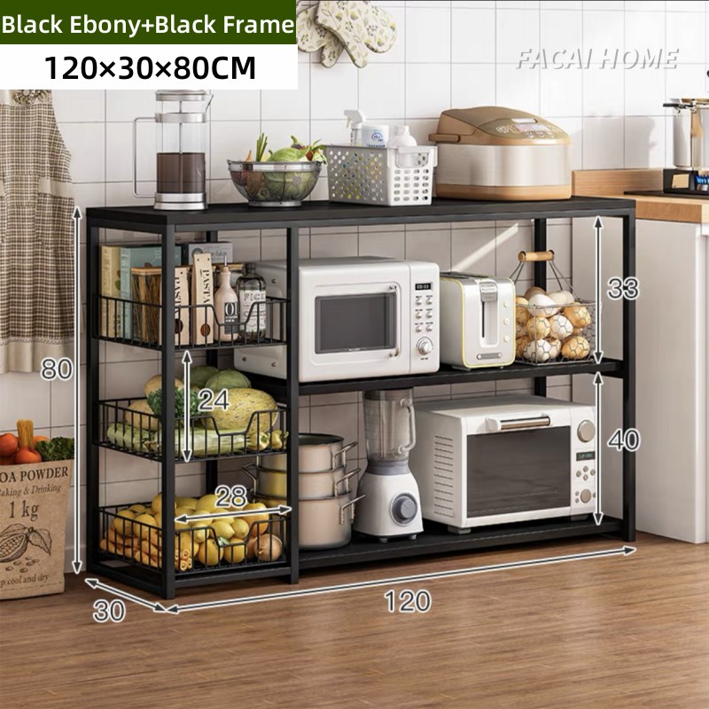 Kitchen floor rack multi-layer multi-functional fruit and vegetable ...