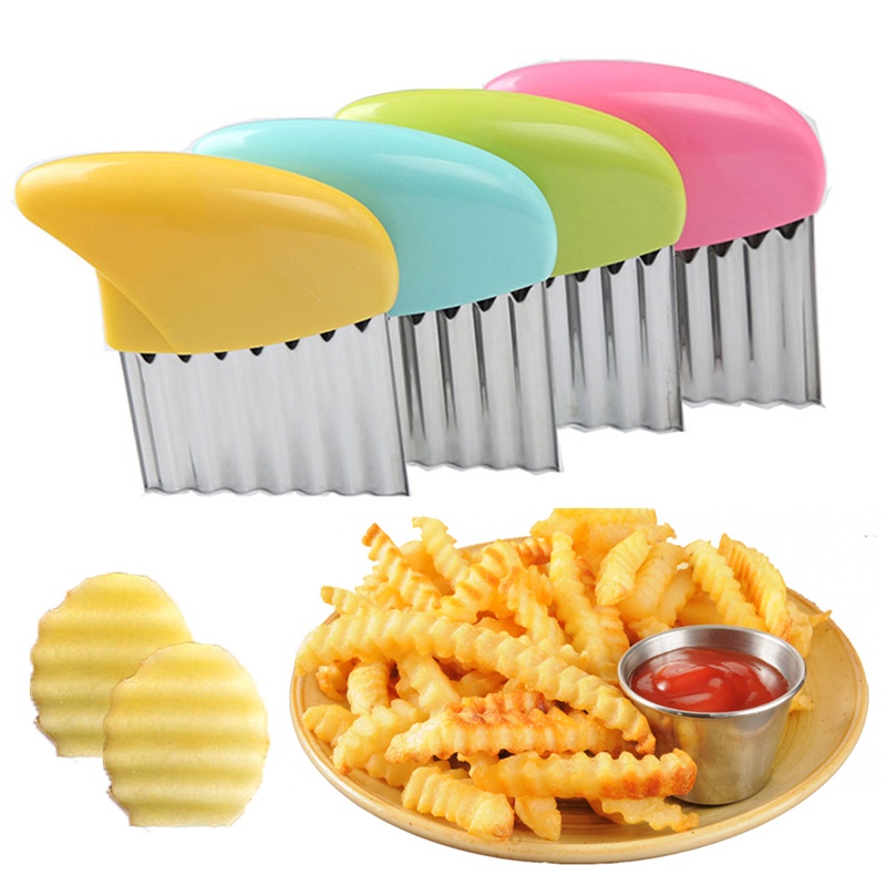 Vegetable Potato Carrot Wavy Cutter Potato Chips Stainless Steel ...