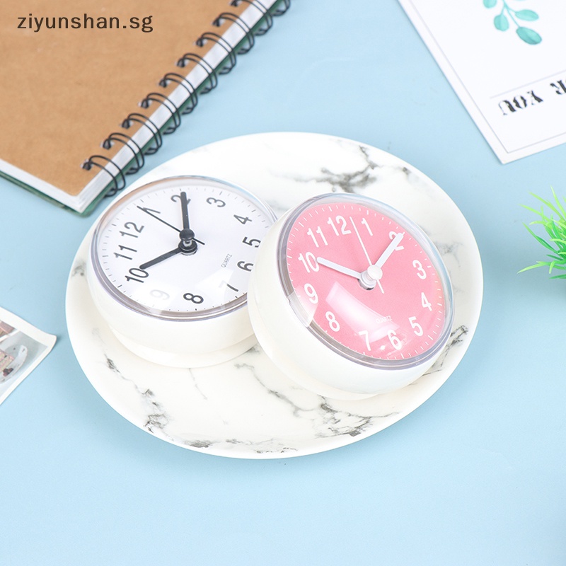 Ziyunshan Mini Sucker Wall Clock Bathroom Antifog Waterproof Kitchen