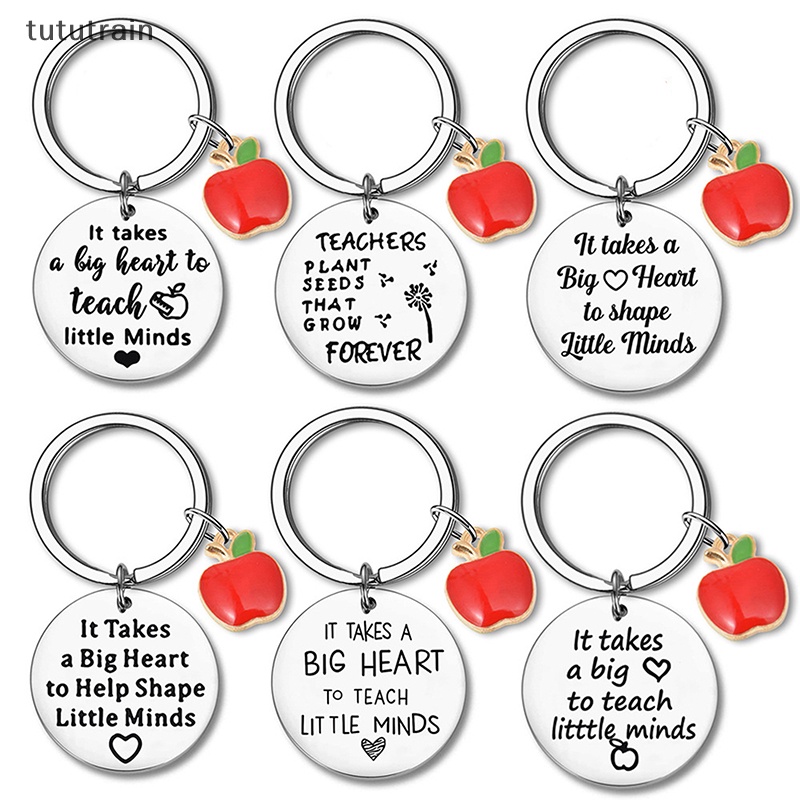 tututrain Fashion Stainless Steel Keychain Pendant Thank You Teacher's ...