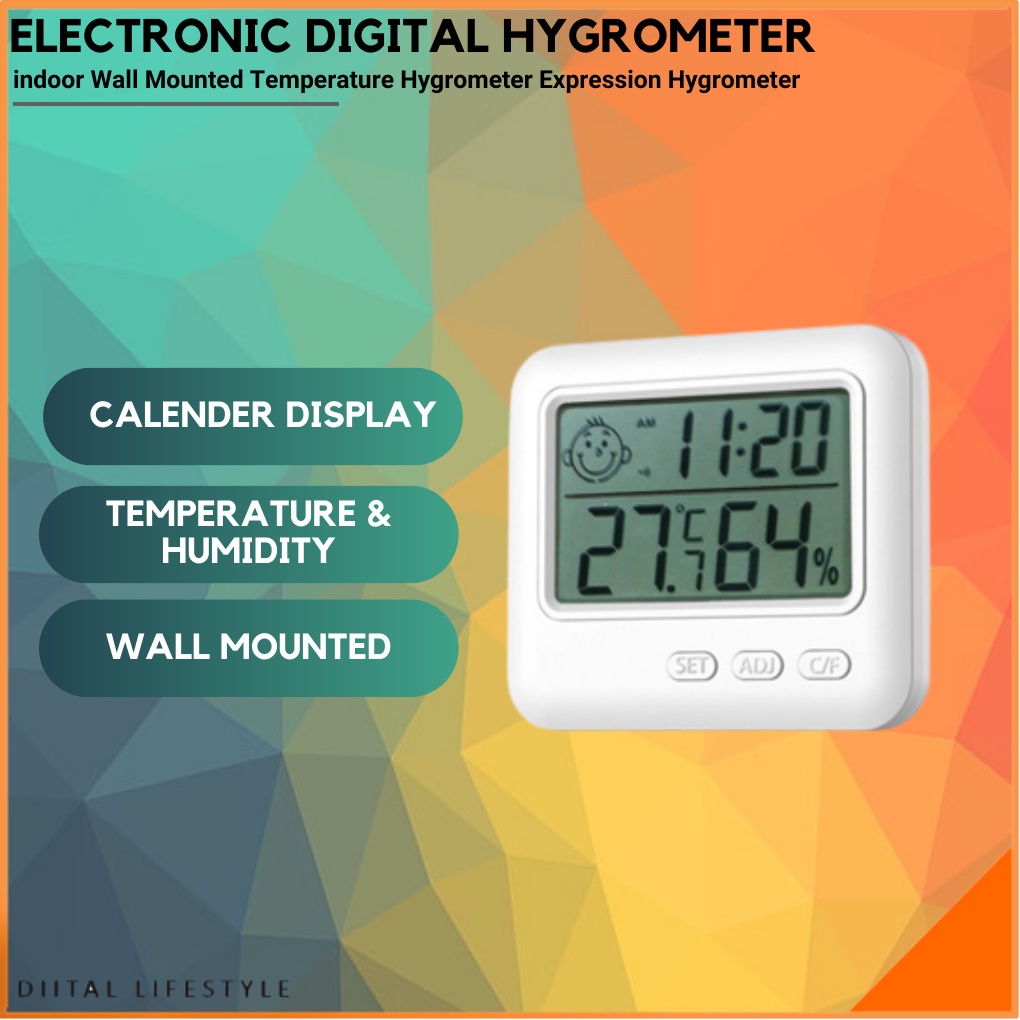 Expression Electronic Hygrometer Temperature Meter LCD Digital ...