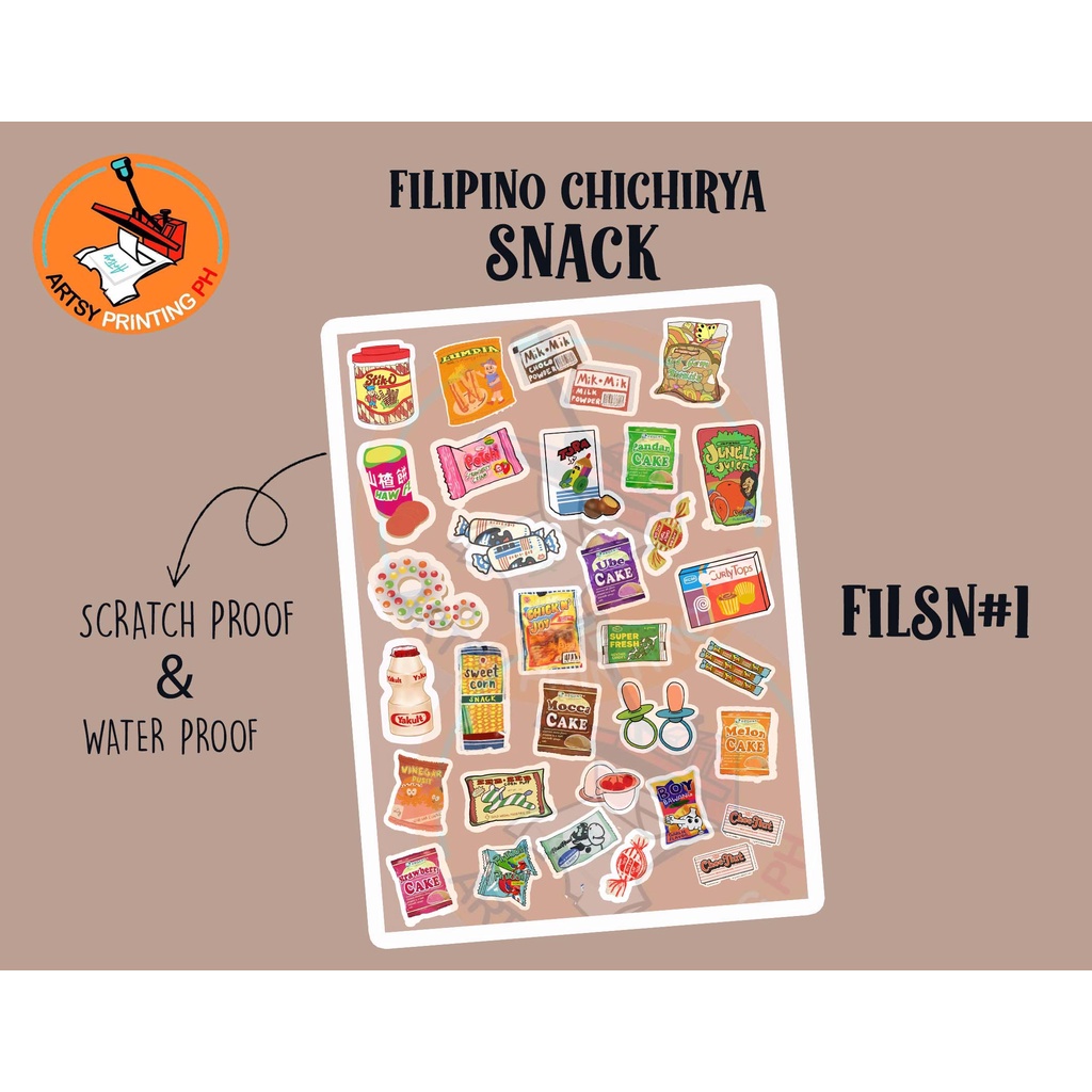 ARTSY - PINOY CHICHIRYA STICKER PACK | Shopee Singapore