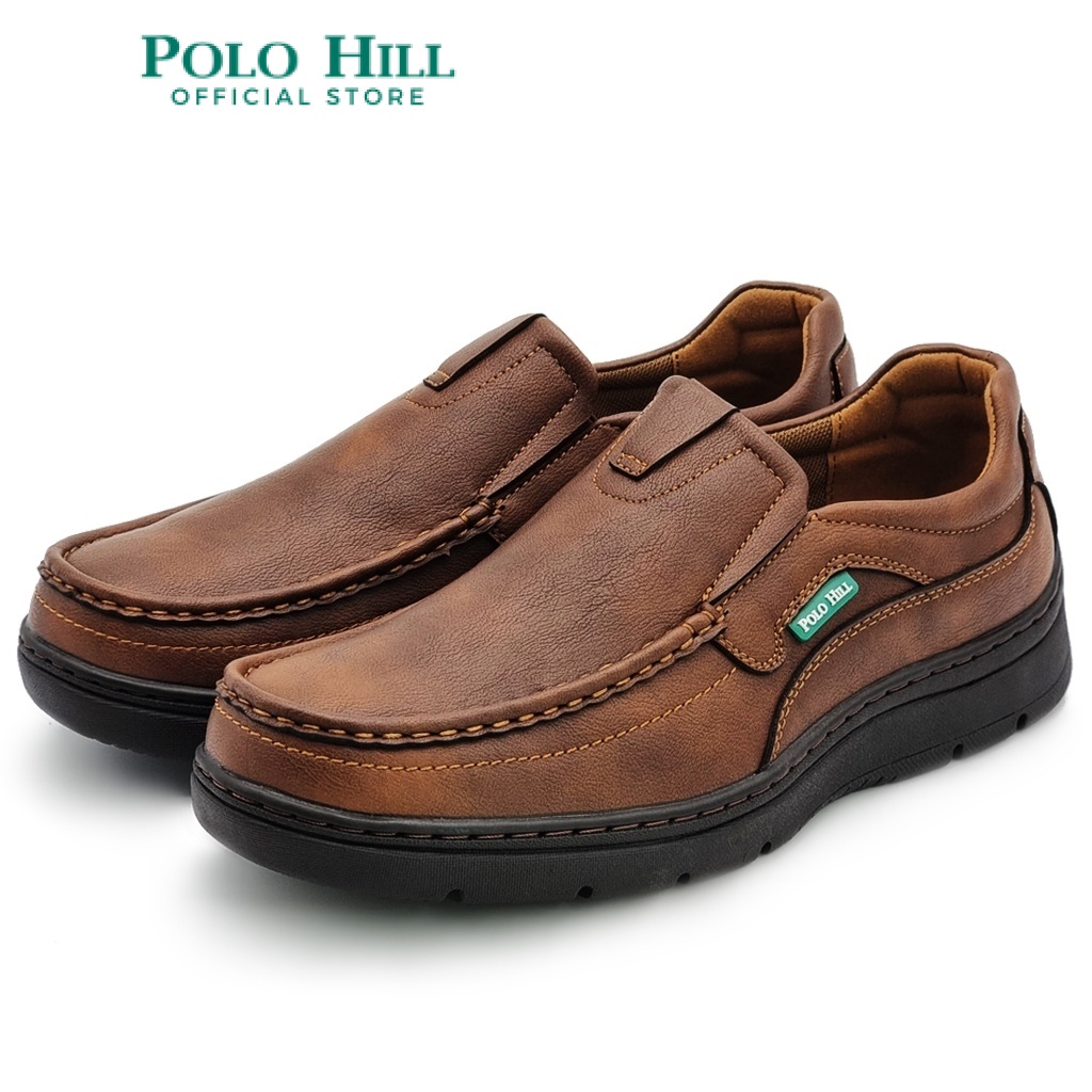 POLO HILL Men Casual Slip On Shoes PMSL-MS463 (Black/Brown) | Shopee ...