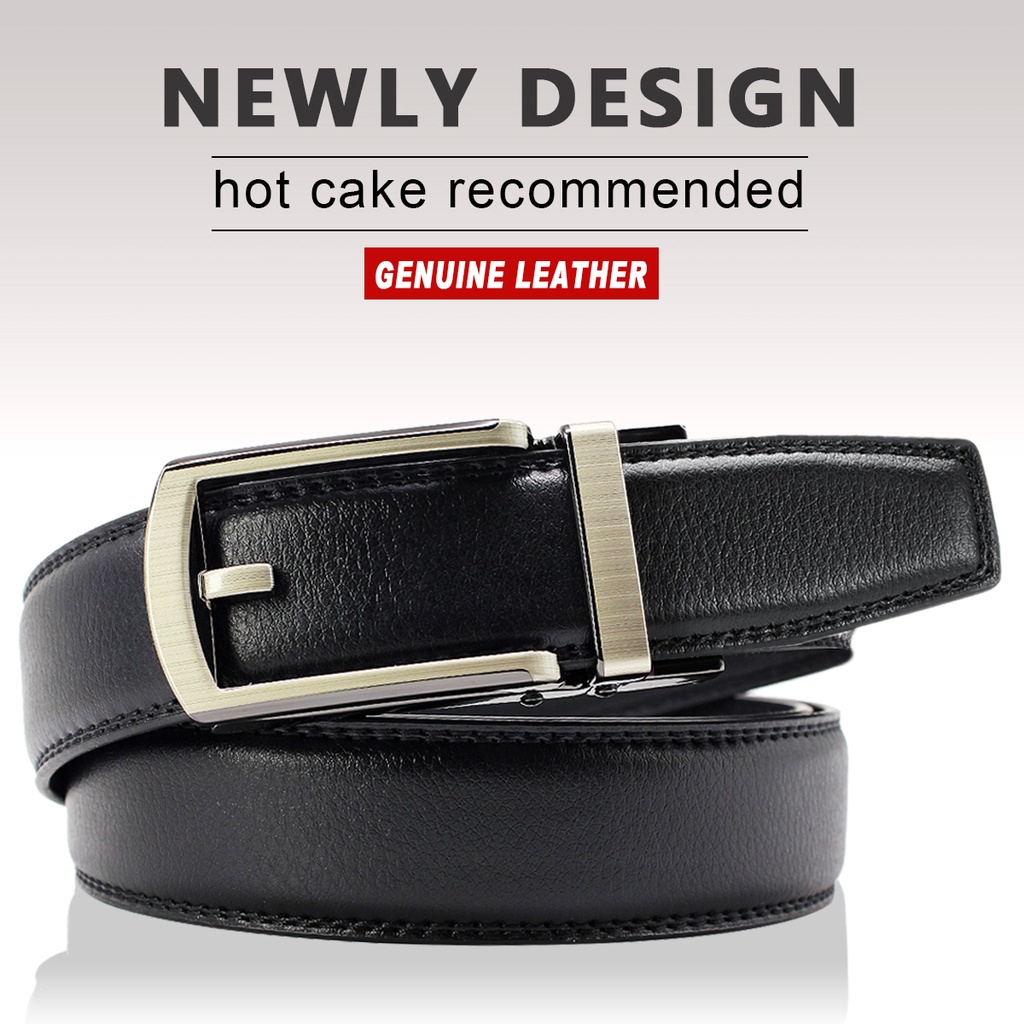 DOOPAI Men's Ratchet Fashion Belt Genuine Leather Belt For Men Jeans ...
