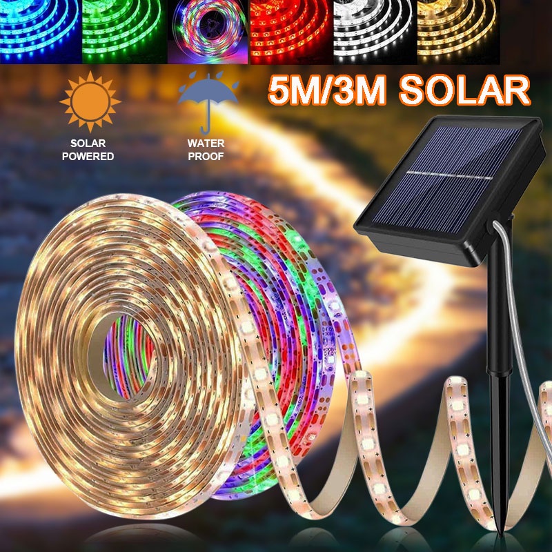 5m Solar LED Strip Home Garden Decoration 2835 150leds 3M 90 Leds ...