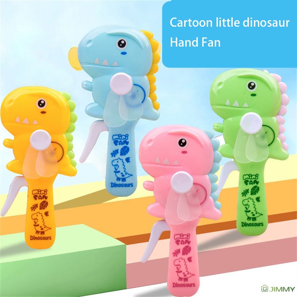 Hand Pressure Cute Fan Little Dinosaur Shaped Hand-cranked Fan Cooling ...