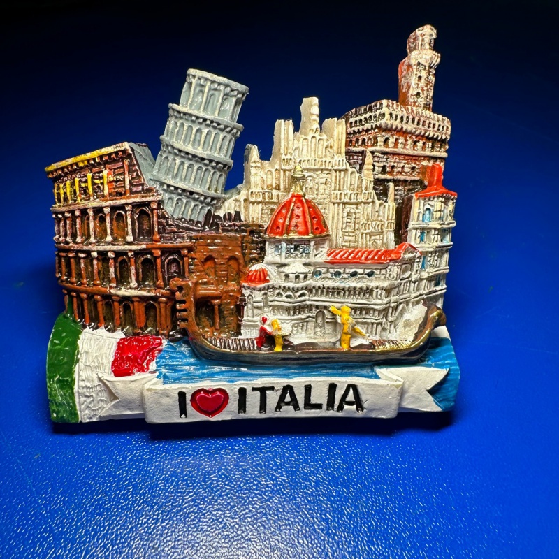 Refrigerator magnet Italian tourist souvenir resin refrigerator magnet ...