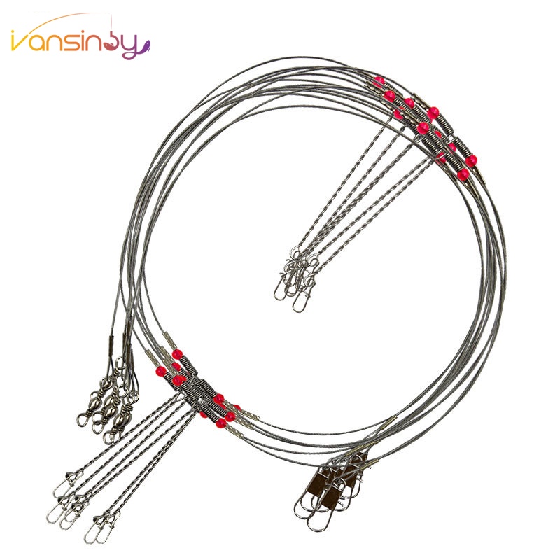1pcs Fishing Lure Trace Wire Stainless Steel Wire Leader Fishing Line ...