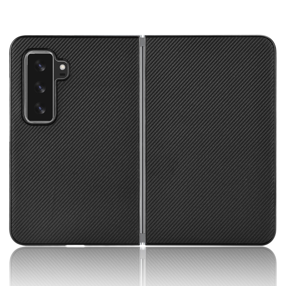 For Microsoft Surface Duo 2 Case Luxury Carbon Fiber Slim PU leather ...