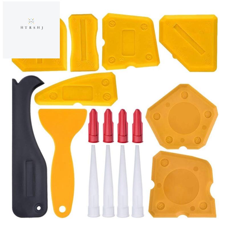 17 Pieces Caulking Tool Kit Silicone Sealant Finishing Tool Grout ...