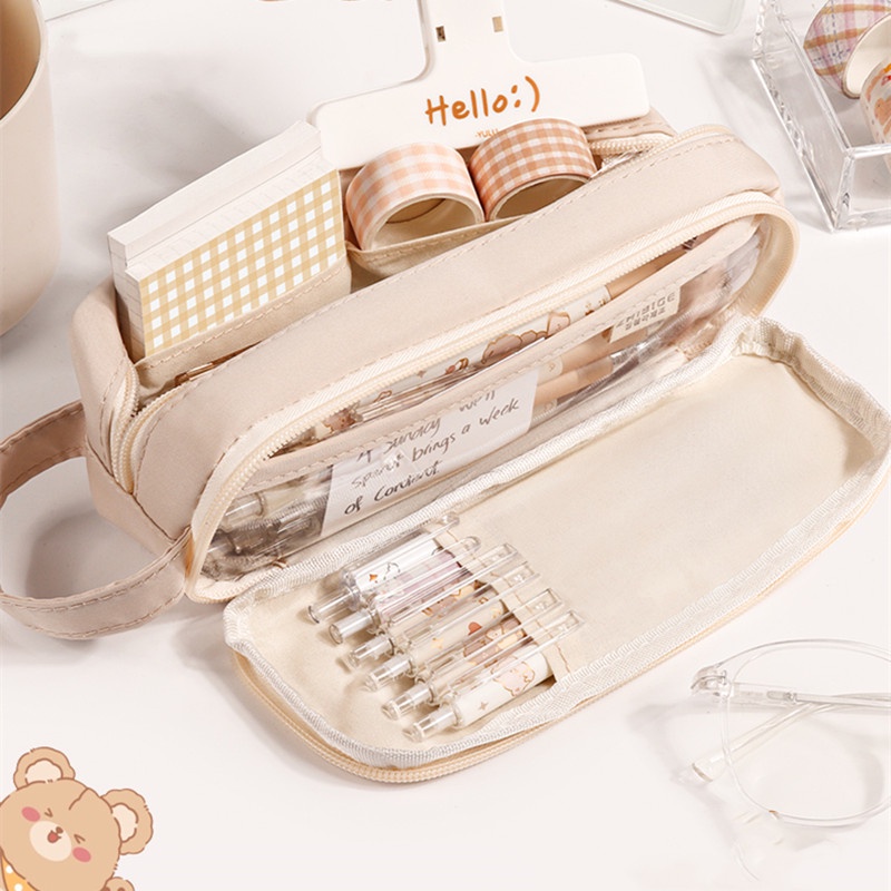 RUIXINAG INS Multifunctional Large Capacity Pencil Case with Double ...