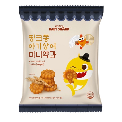 Pinkfong Baby Shark Mini Snack Yakgwa Korean traditional cookies 375g ...
