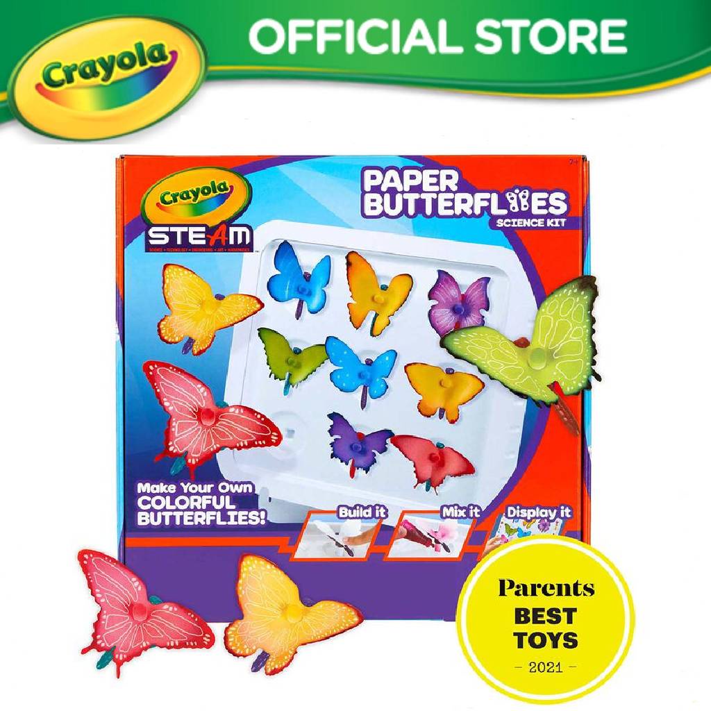 Crayola STEAM Paper Butterfly Science Kit for kids, ages 7 & up (Safe ...