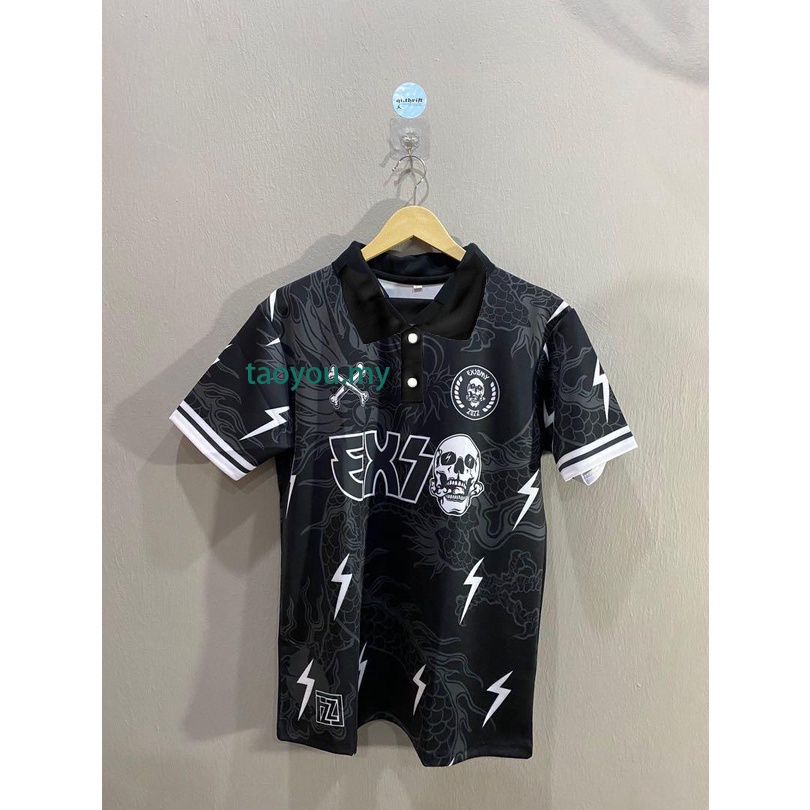 Baju Retro Jersey Collar Viral Exso Local Brand Jersey China Dragon Men ...