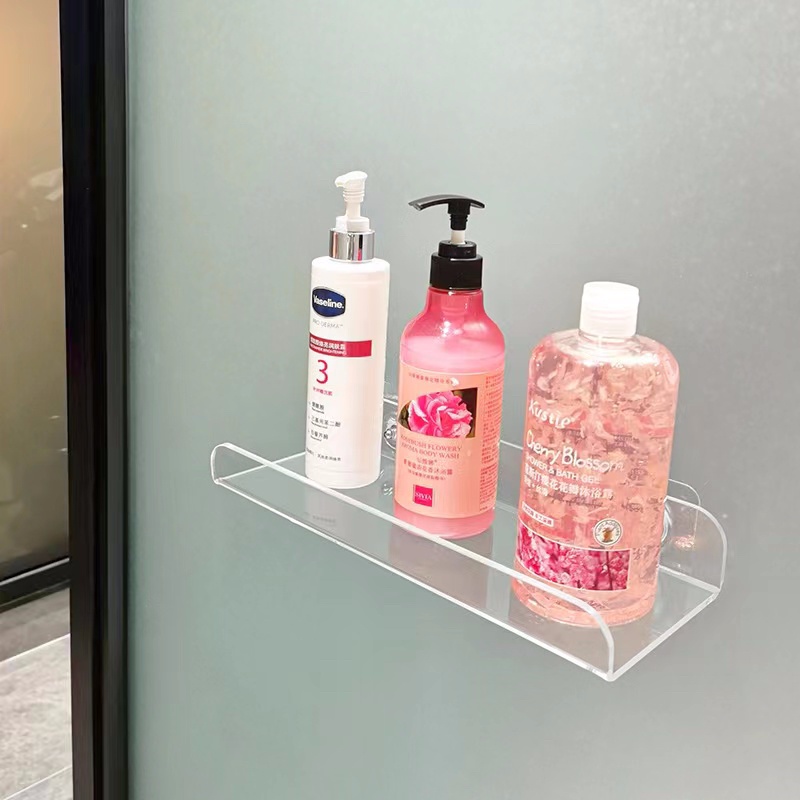 Clear Acrylic Shelf Transparent Floating Wall Bookshelf Invisible ...