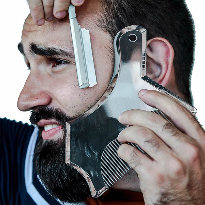 New Fashion Beard Styling Shaping Template Comb New Barber Tool ...