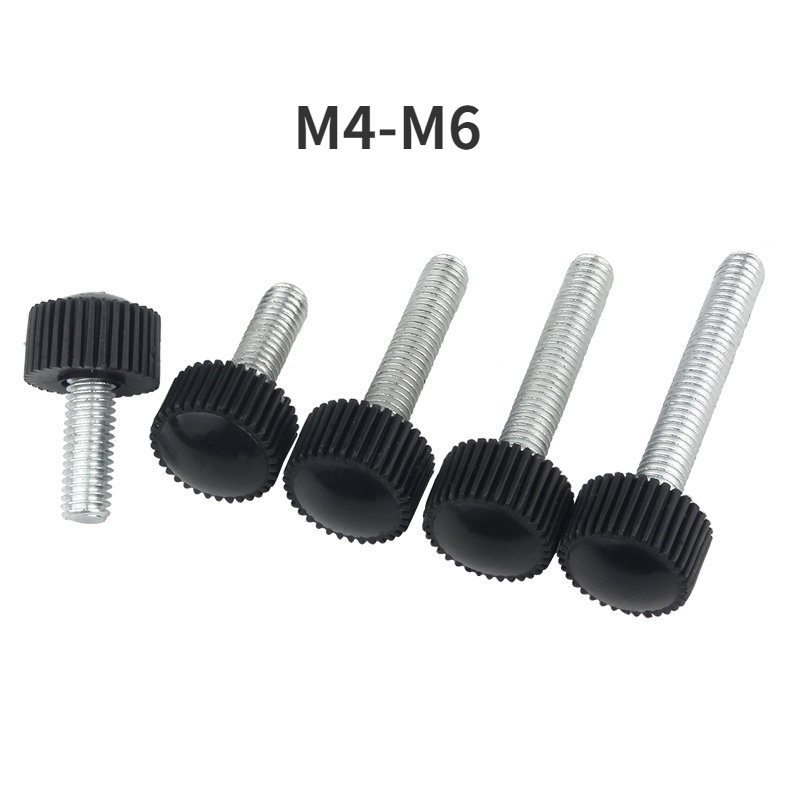 Plastic Head Bolt Hand Screw Adjustable Round Head Straight Grain ...