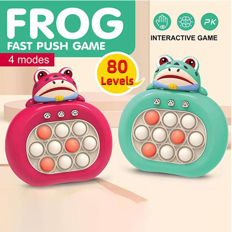 [80 Levels] Cartoon Cute Frog Pop It Game Quick Push Game Machine ...