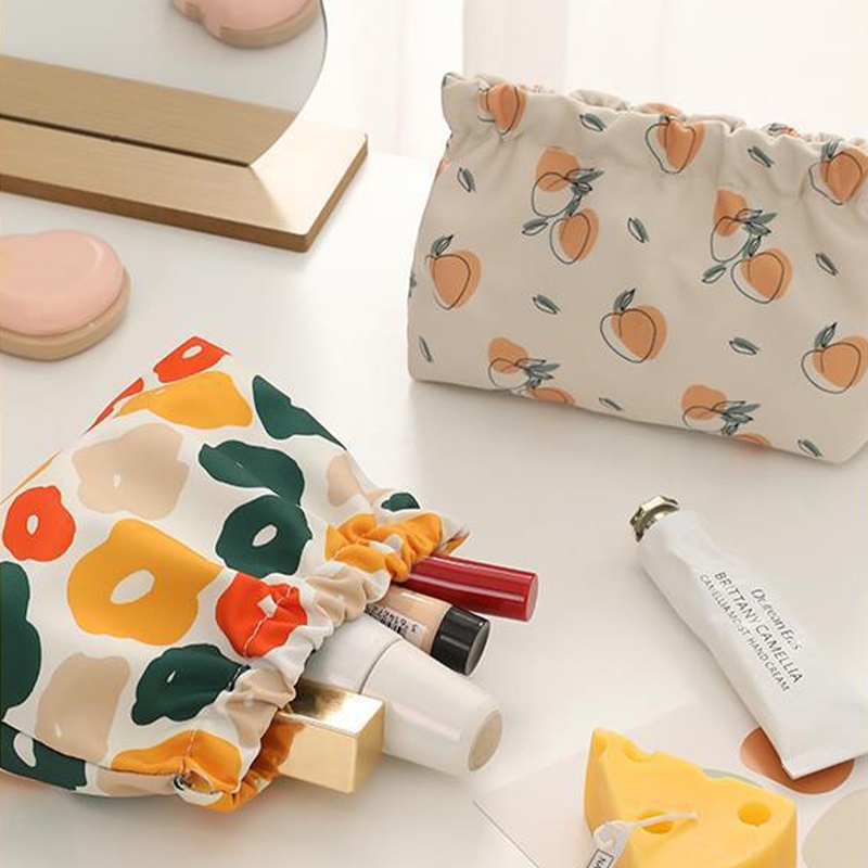 Cartoon Mini Shrapnel Printed Lipstick Waterproof Flower Bag Storage ...