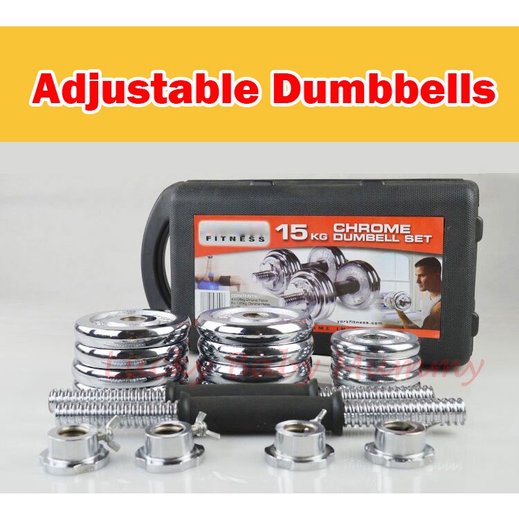 【Type B】BLACK DUMBBELL * CAST IRON DUMBBELL * CHROME DUMBBELL SET ...